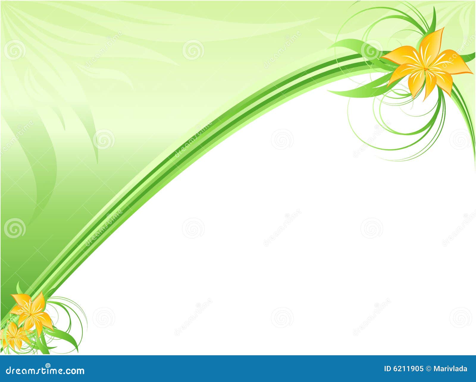 Floral Vector Ecological Frame Stock Vector - Illustration of leaf ...