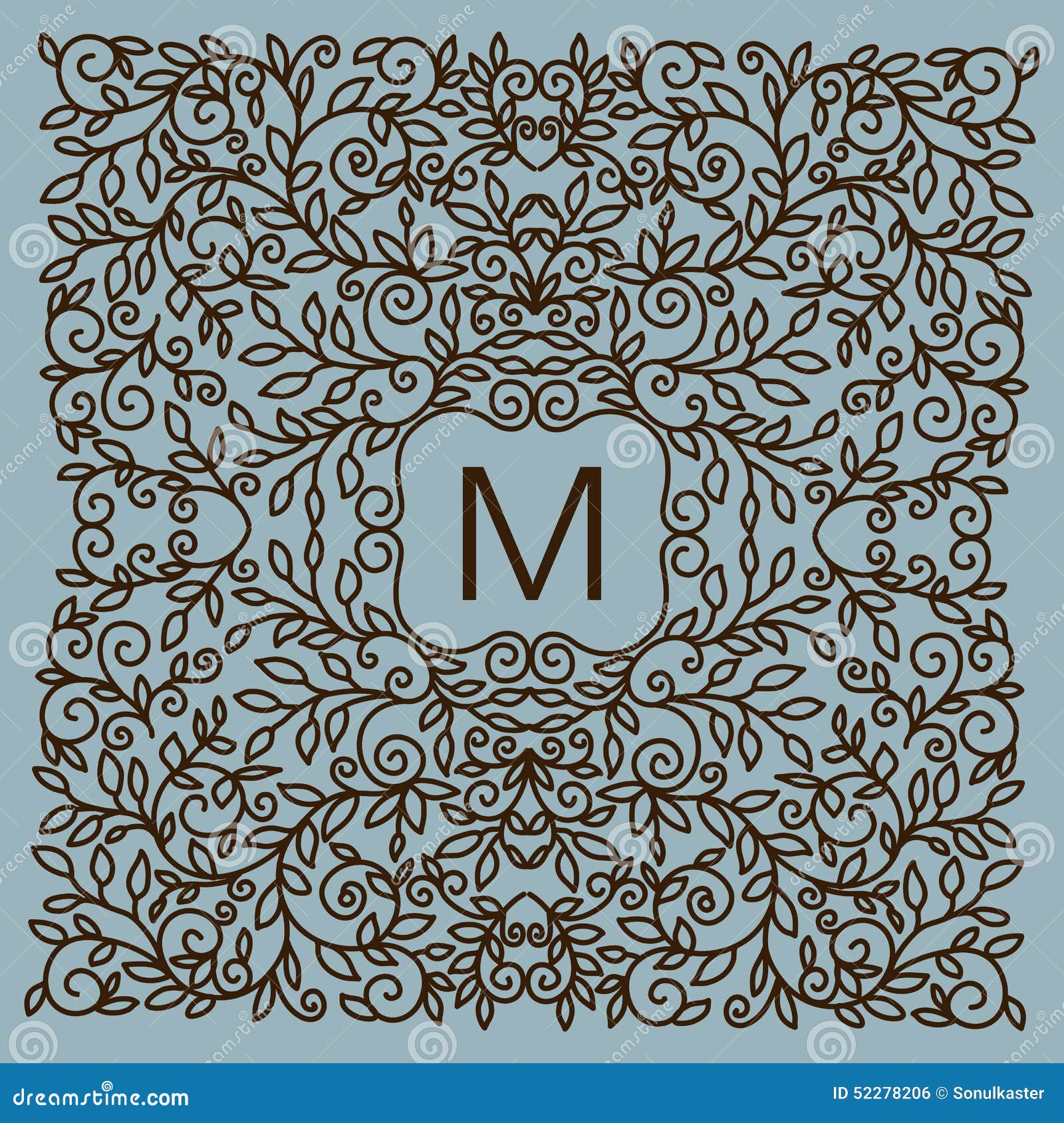 Floral Vector Frame with Copy Space for Text in Stock Vector ...