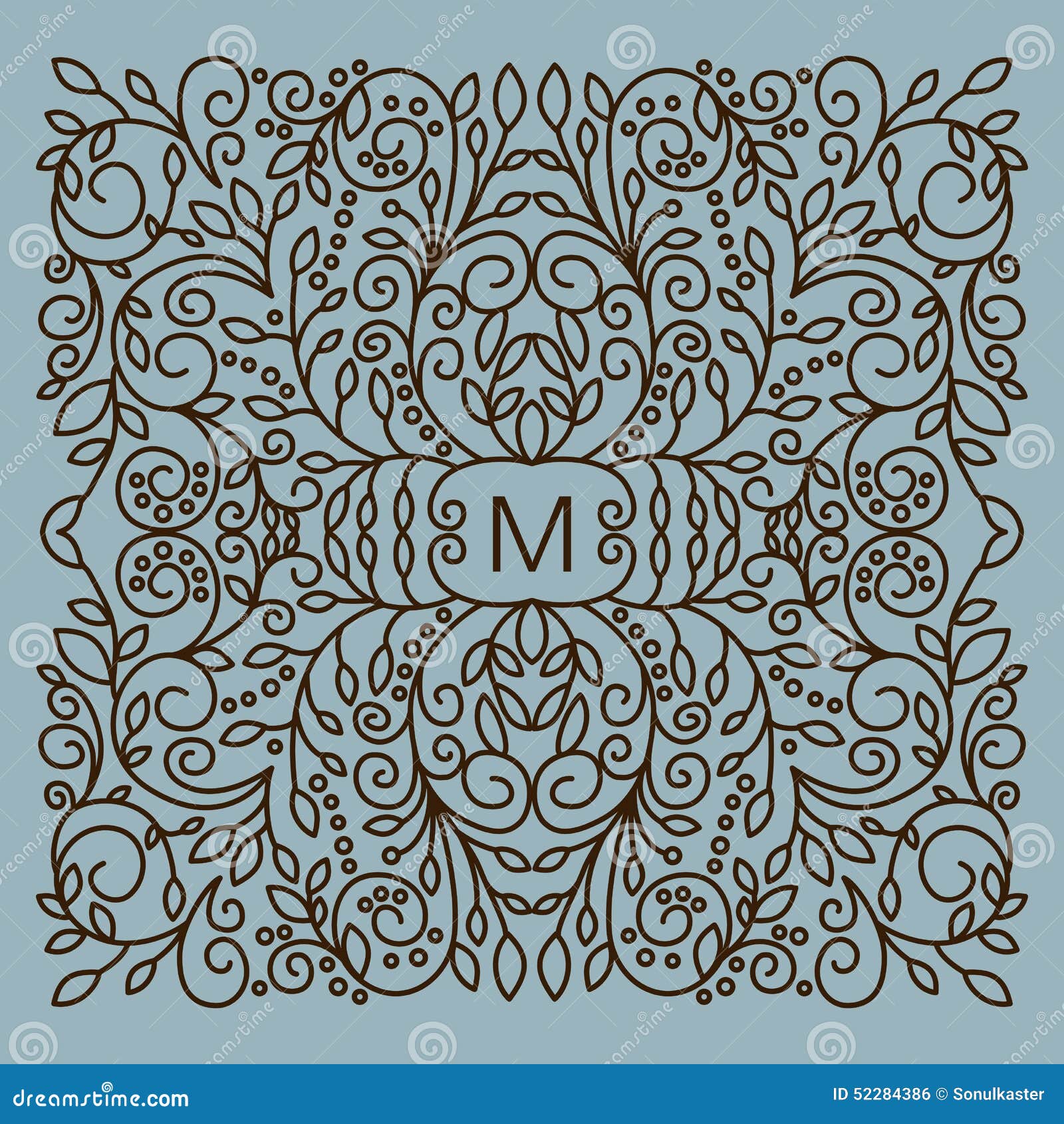 Floral Vector Frame with Copy Space for Text in Stock Vector ...