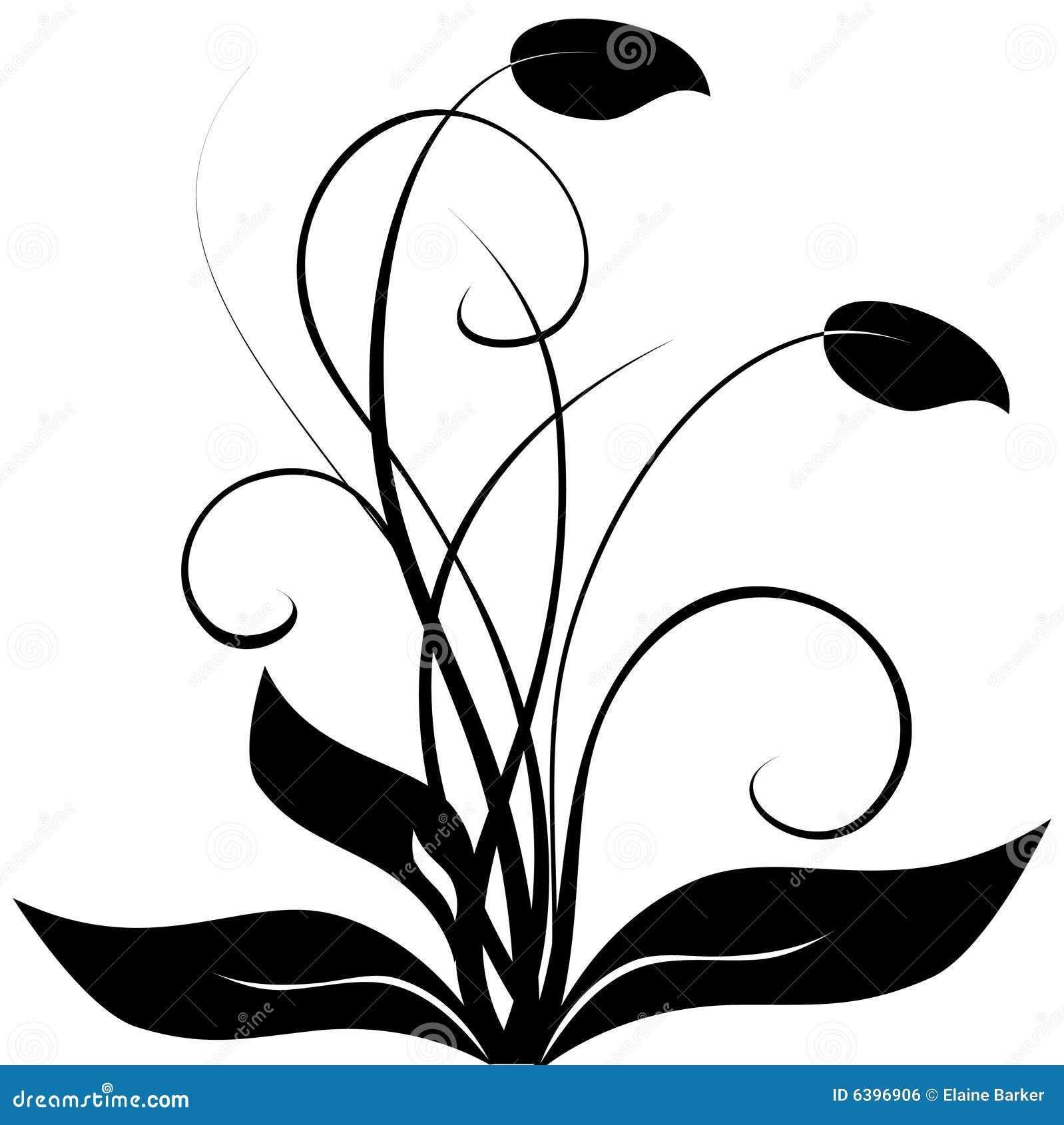 Floral vector illustration stock illustration. Illustration of curl ...