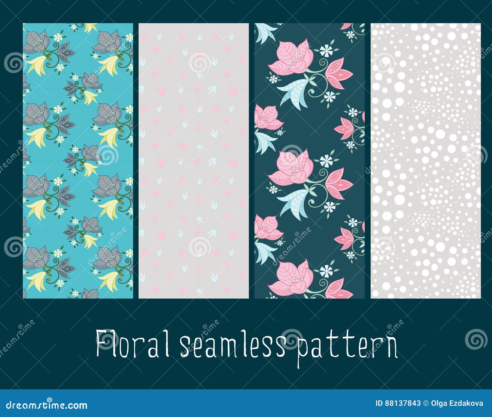 Floral vector pattern stock vector. Illustration of patterns - 88137843