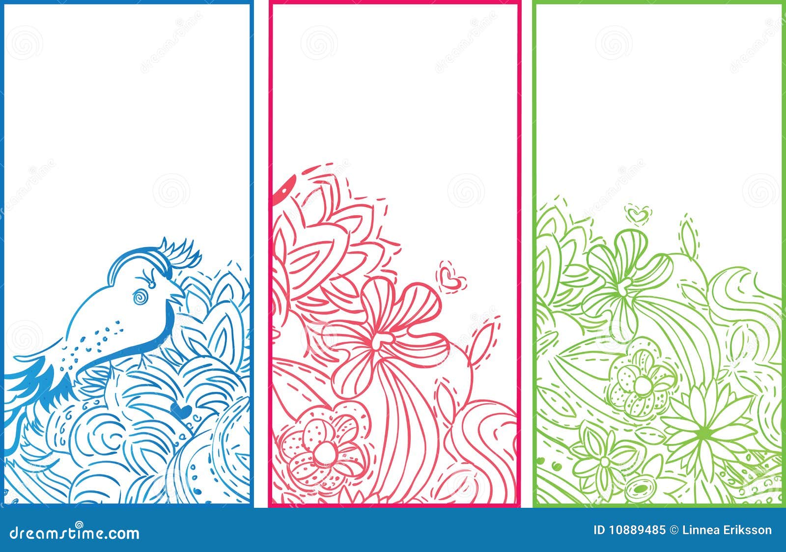 Floral vertical banners stock vector. Illustration of garden - 10889485