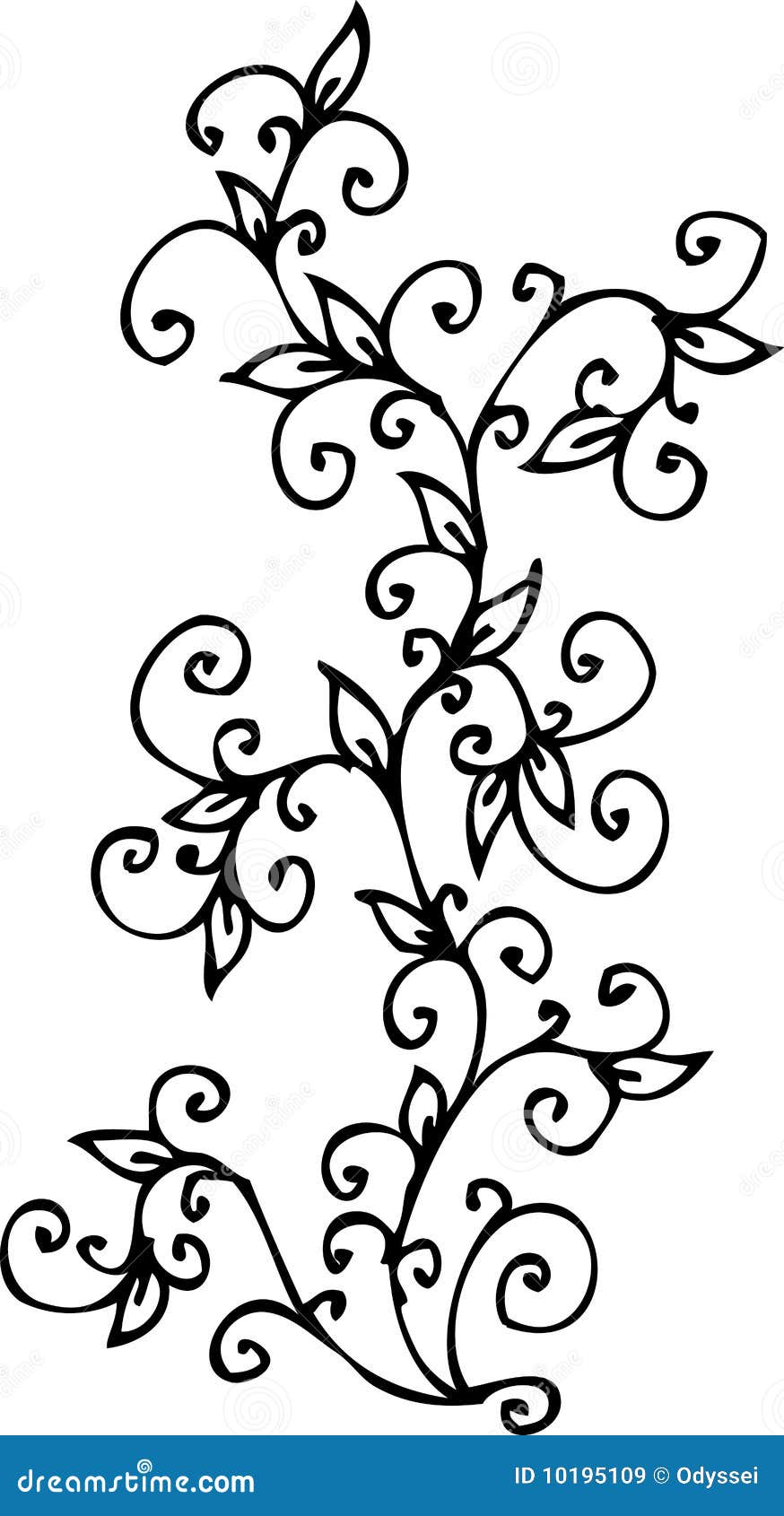 Floral vignette stock vector. Illustration of abstract - 10195109