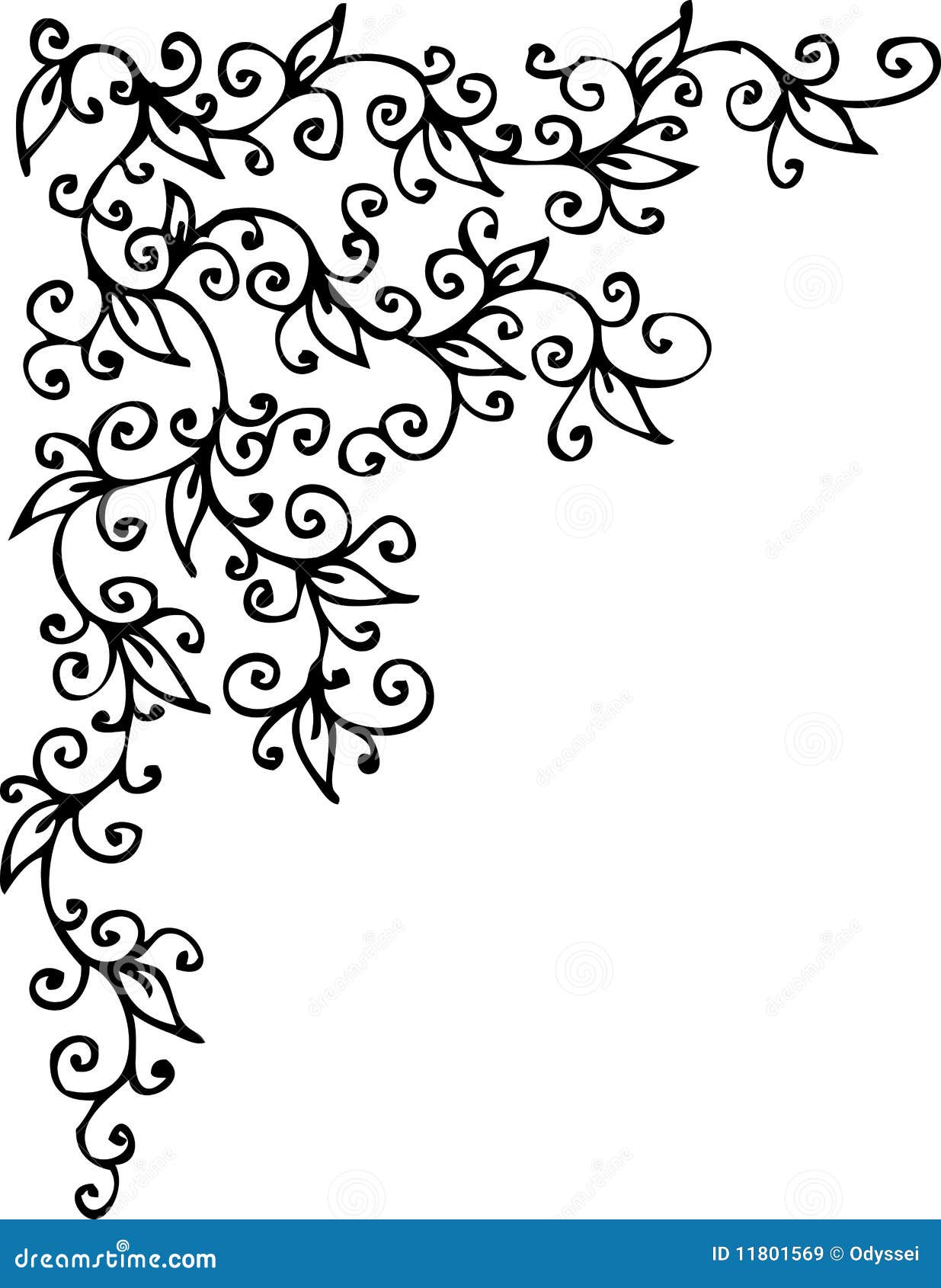 Floral vignette CLXV stock vector. Illustration of element - 11801569