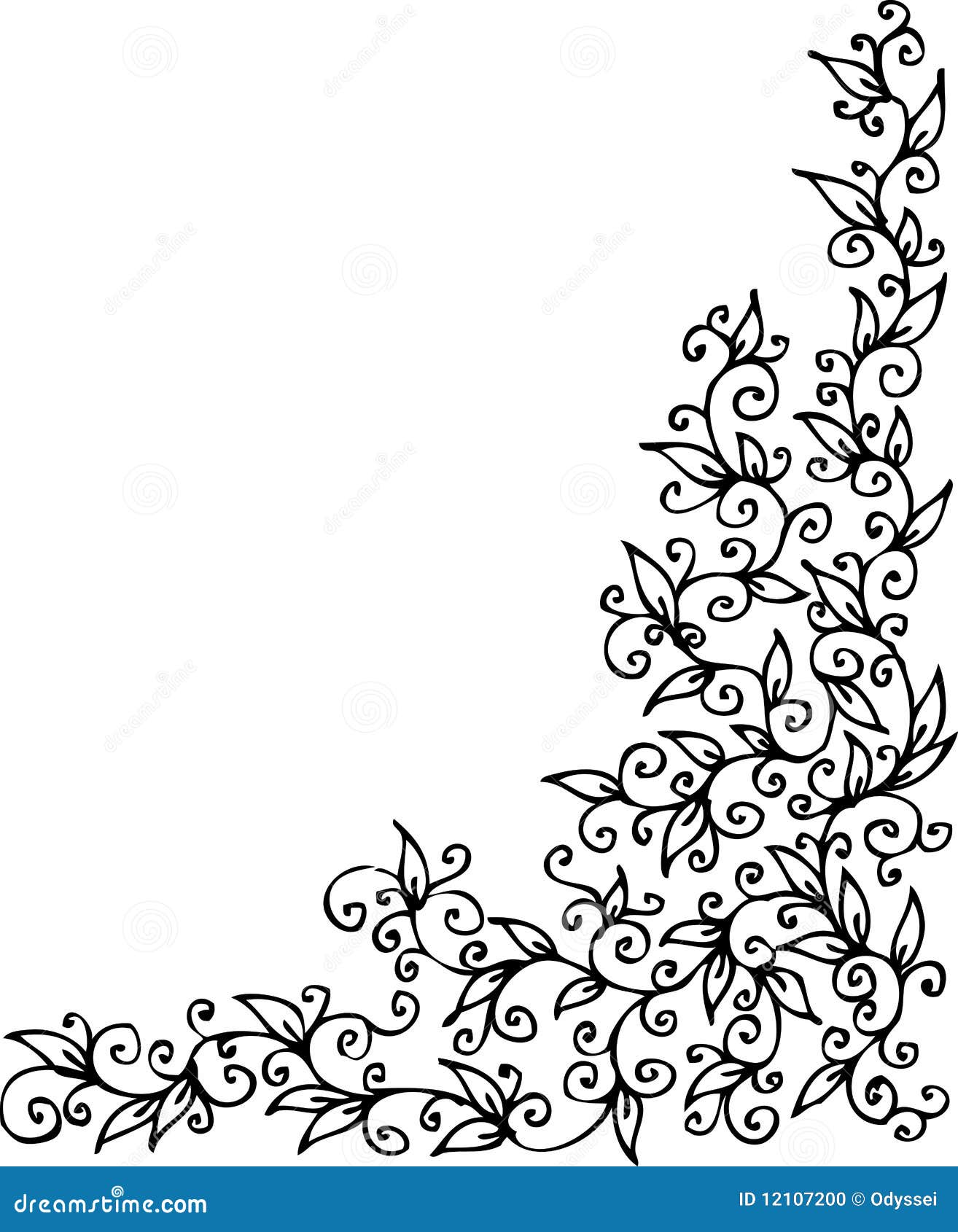 Floral vignette CLXVIII stock vector. Illustration of creative - 12107200