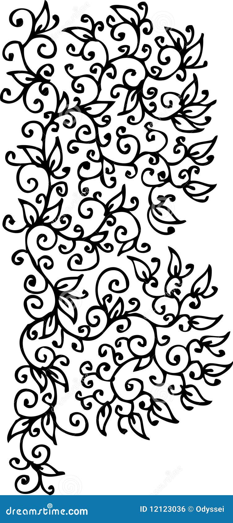 Floral vignette CLXXI stock vector. Illustration of decorative - 12123036