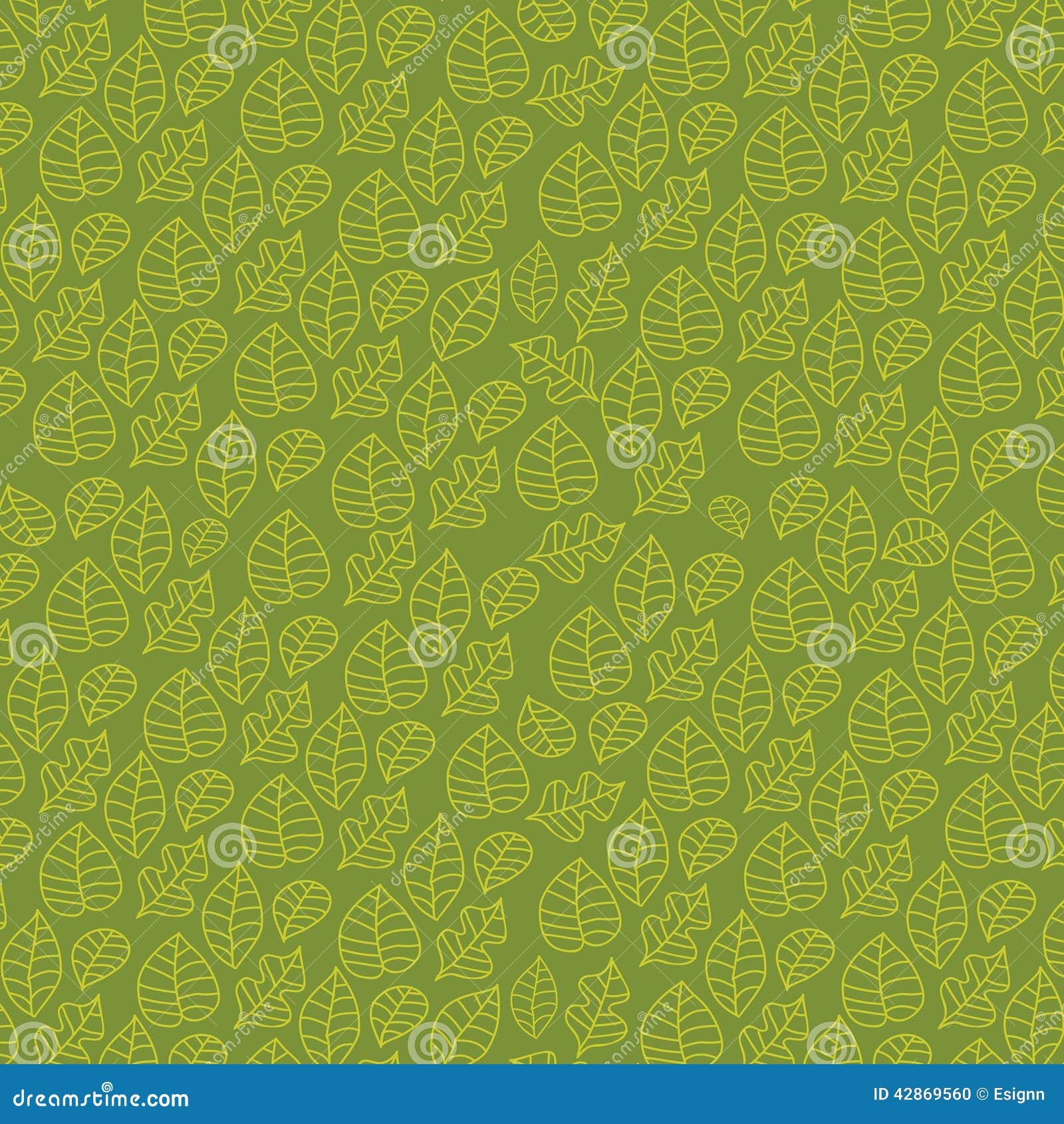 Floral Vine Pattern (seamless) on Green Background Stock Vector ...