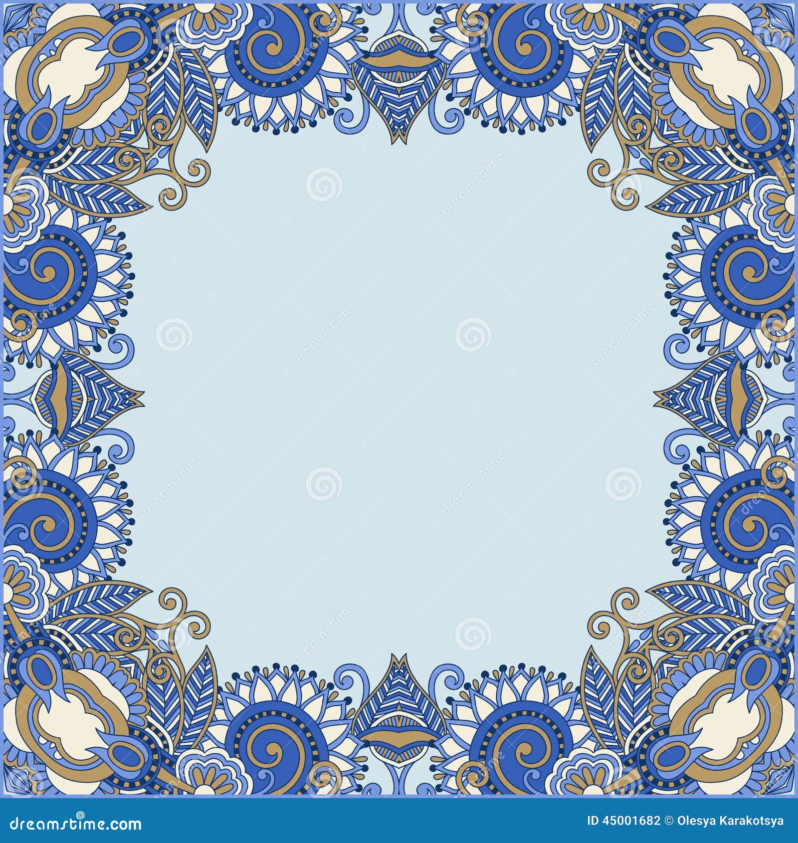 Floral vintage frame stock vector. Illustration of decorative - 45001682