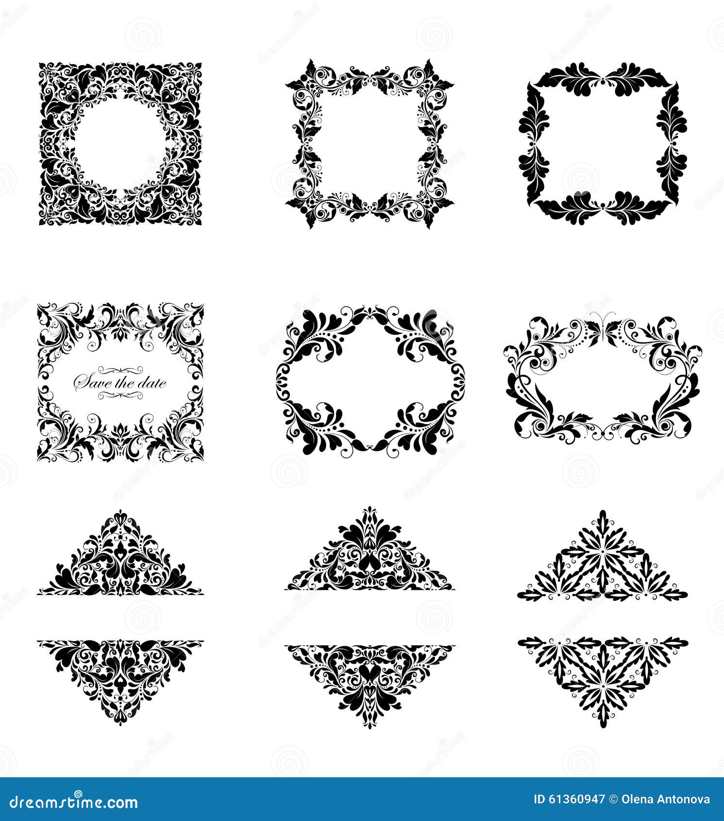Vintage Headers And Frames Vector Illustration | CartoonDealer.com ...