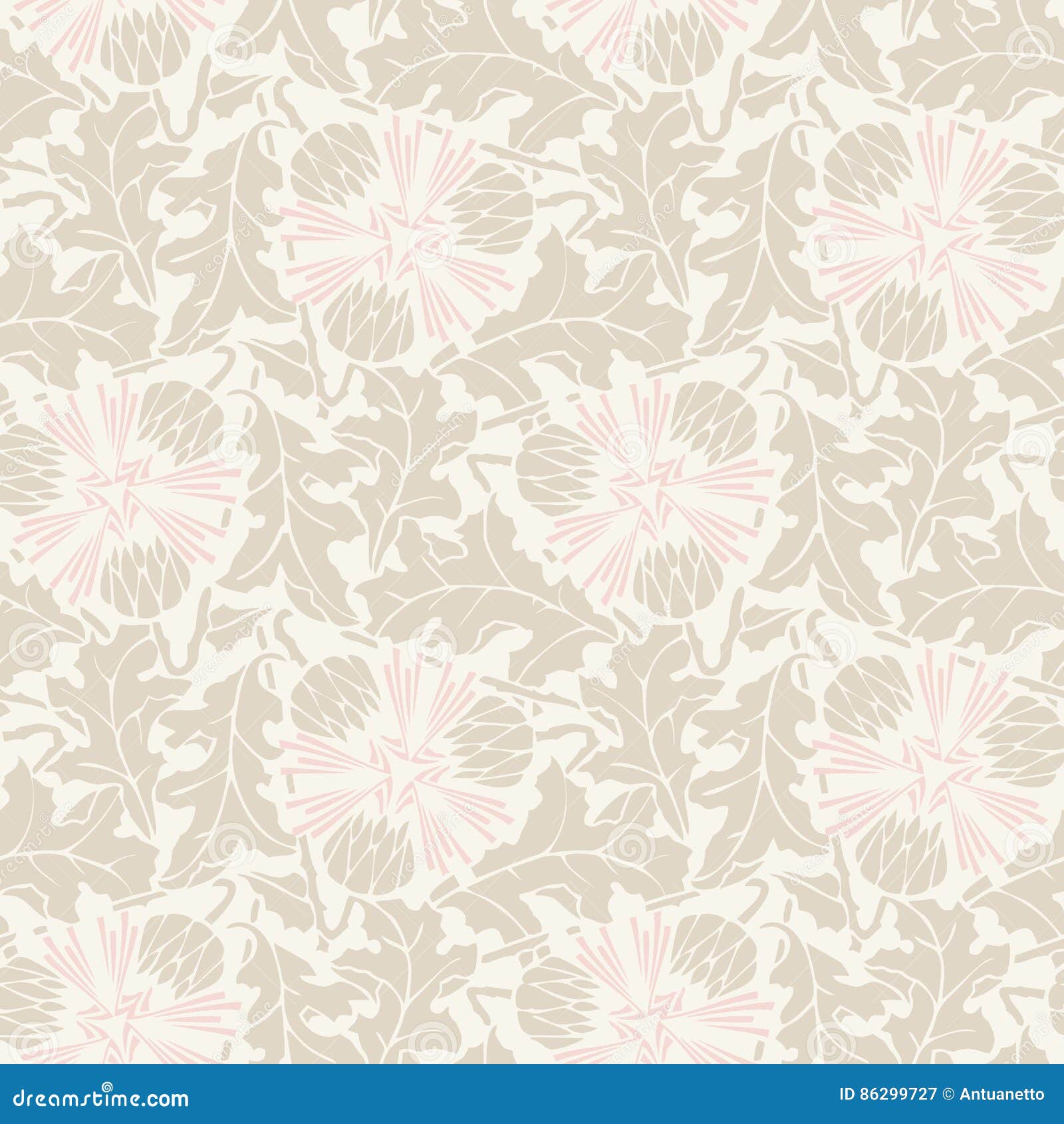 Floral Vintage Rustic Seamless Pattern Stock Illustration ...