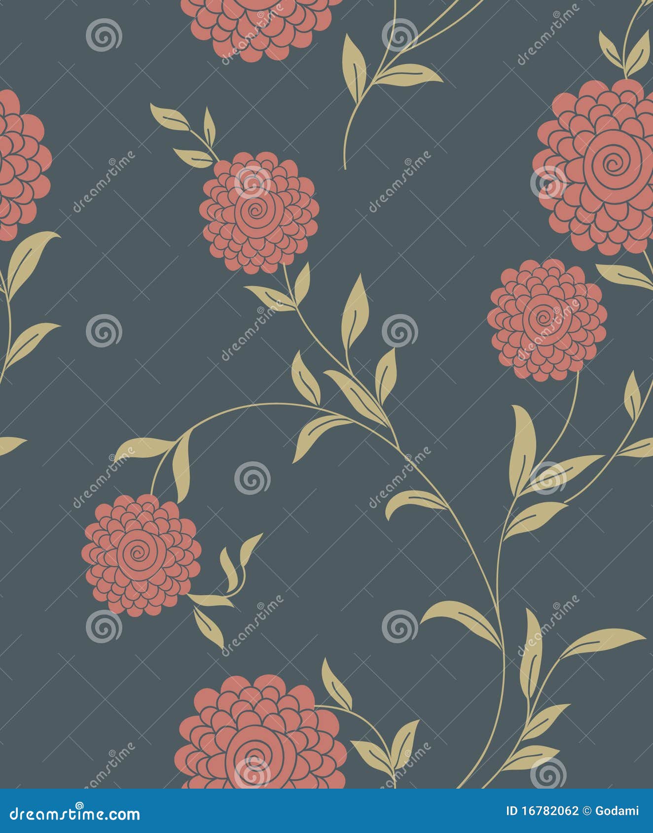 Floral Vintage Seamless Pattern Stock Vector - Illustration of beauty ...