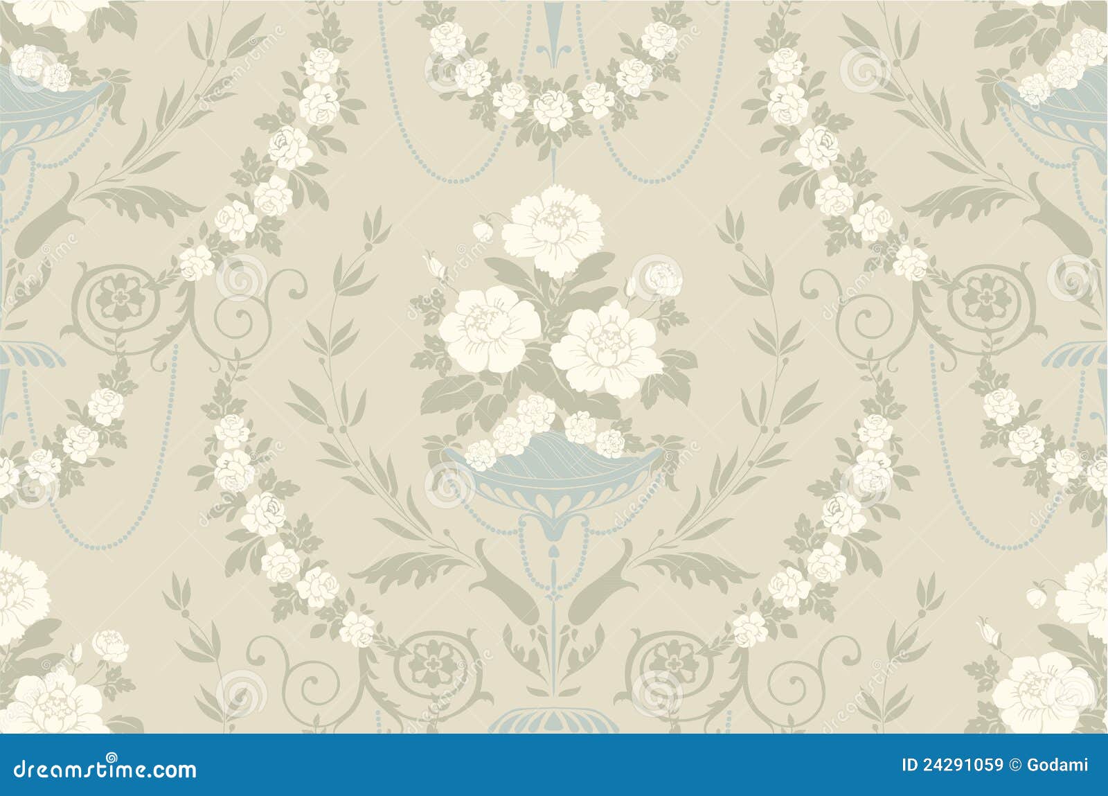 Floral Vintage Seamless Pattern Stock Vector - Illustration of shape ...