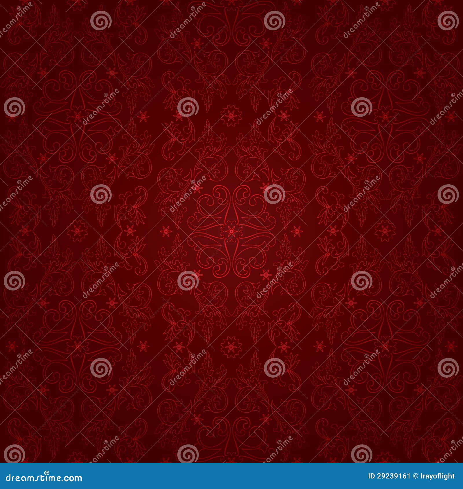 Floral Vintage Seamless Pattern on a Red Background Stock Vector ...