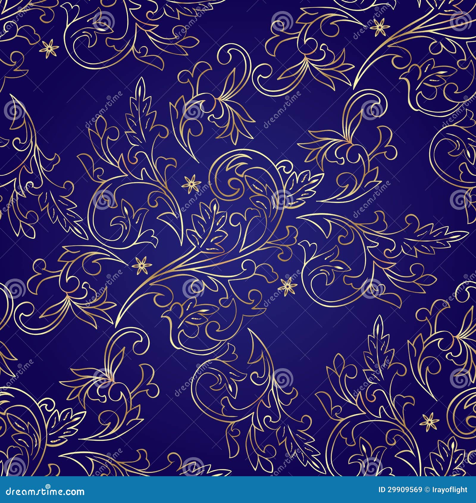 Floral Vintage Seamless Pattern on Violet Background Stock Vector ...