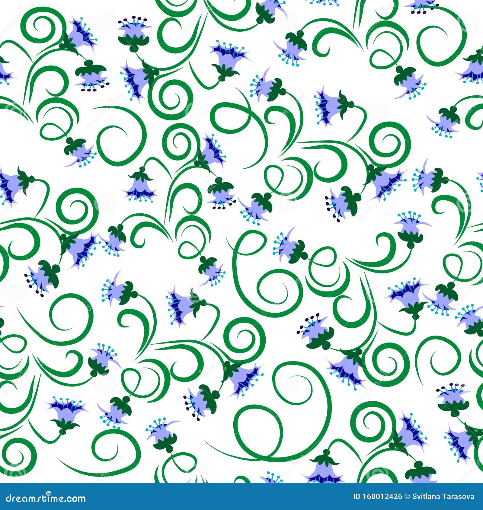 Floral Vintage Seamless Print Fabriv Pattern. Stock Illustration ...