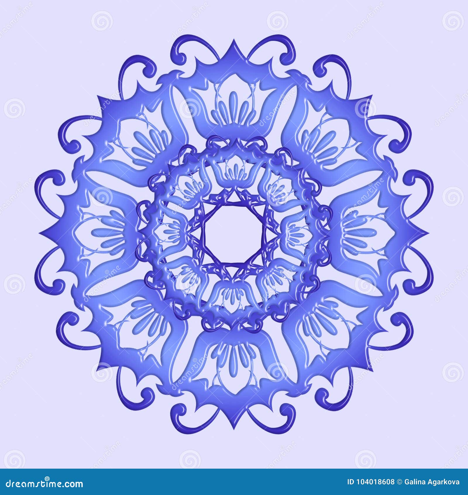 Floral violet mandala. stock illustration. Illustration of seamless ...