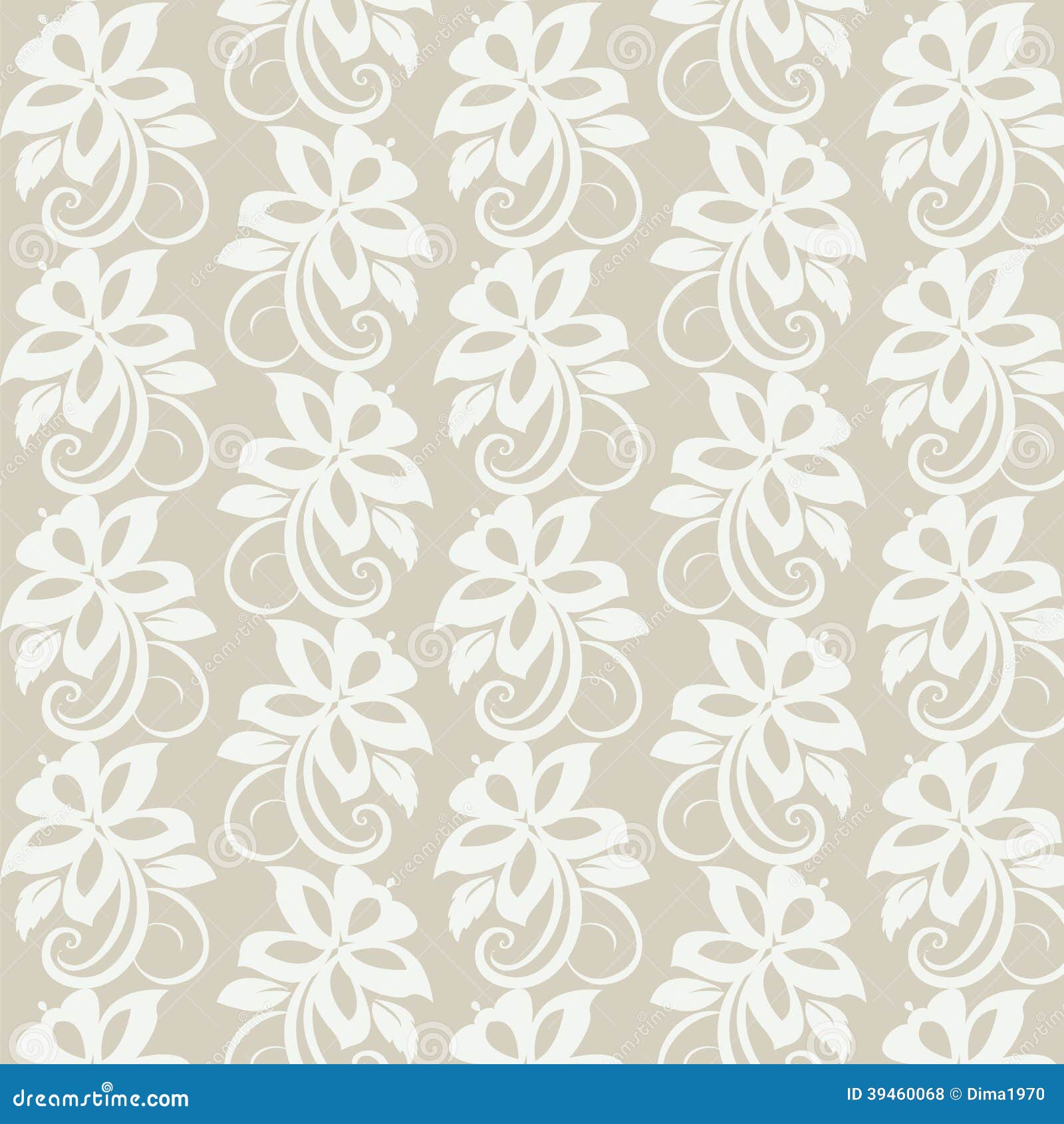Floral wallpaper. Seamless stock vector. Illustration of repetition ...