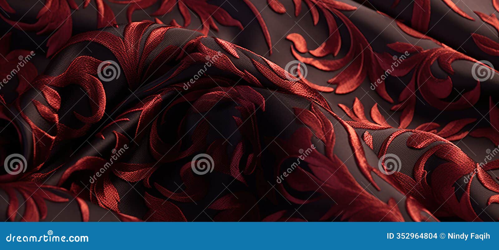 Floral Wave Cloth Texture Background, Motif, Flower, Pattern Stock ...
