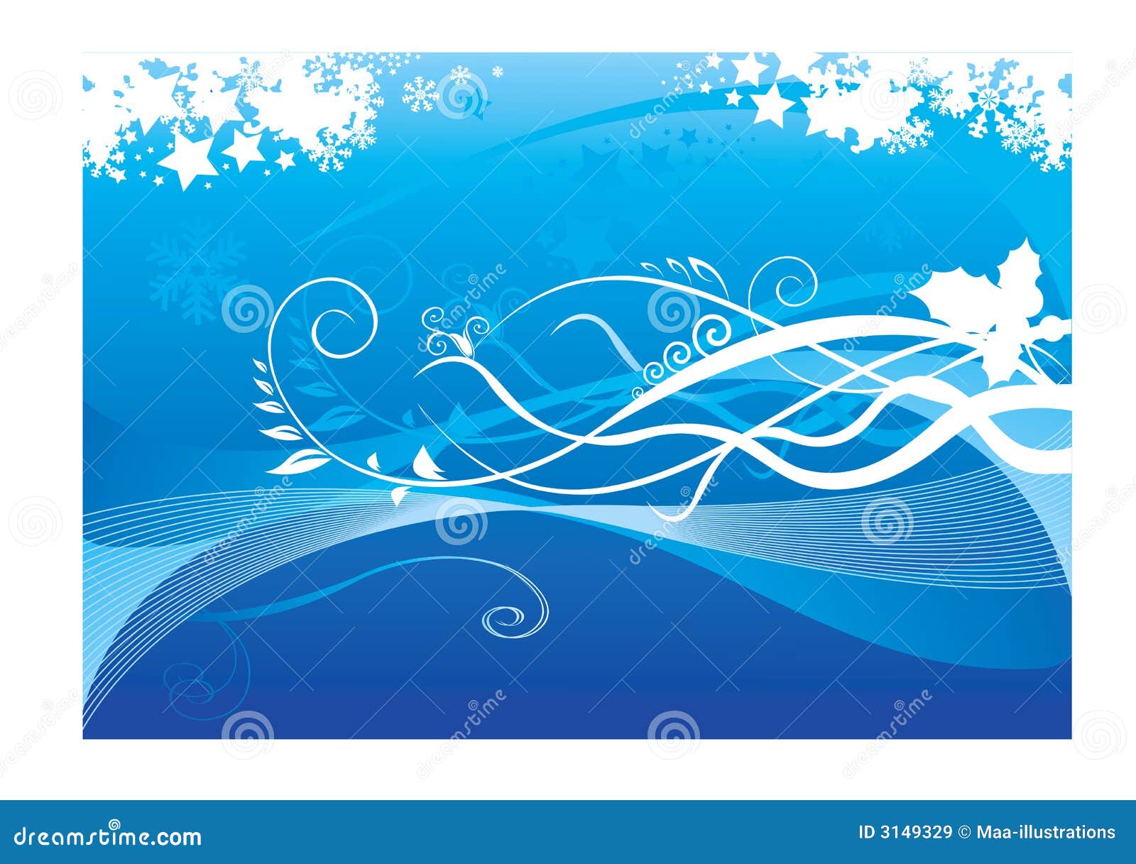 Floral and wave designs stock vector. Illustration of design - 3149329