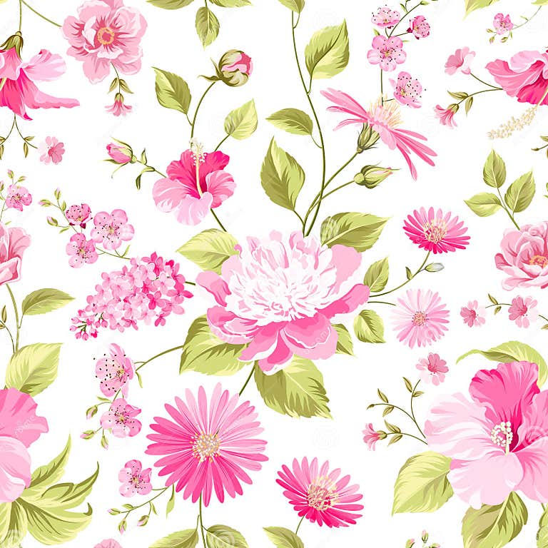 Floral wedding pattern stock vector. Illustration of beautiful - 54461863