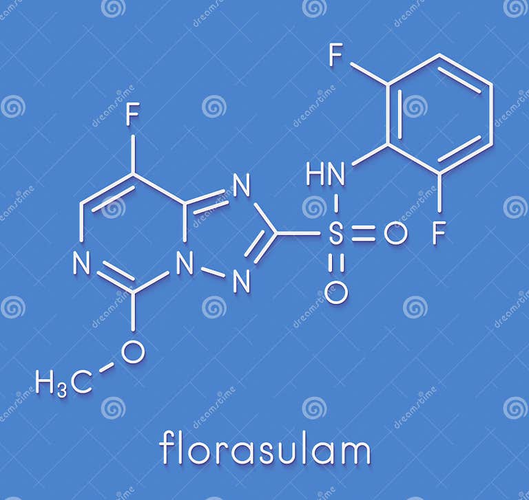 Florasulam Herbicide Molecule. Skeletal Formula Stock Illustration ...