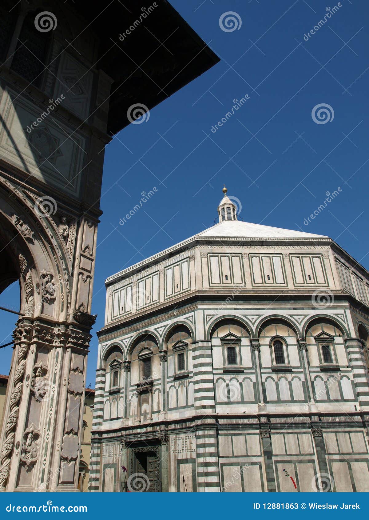 Florence - Baptistery stock image. Image of golden, romanesque - 12881863