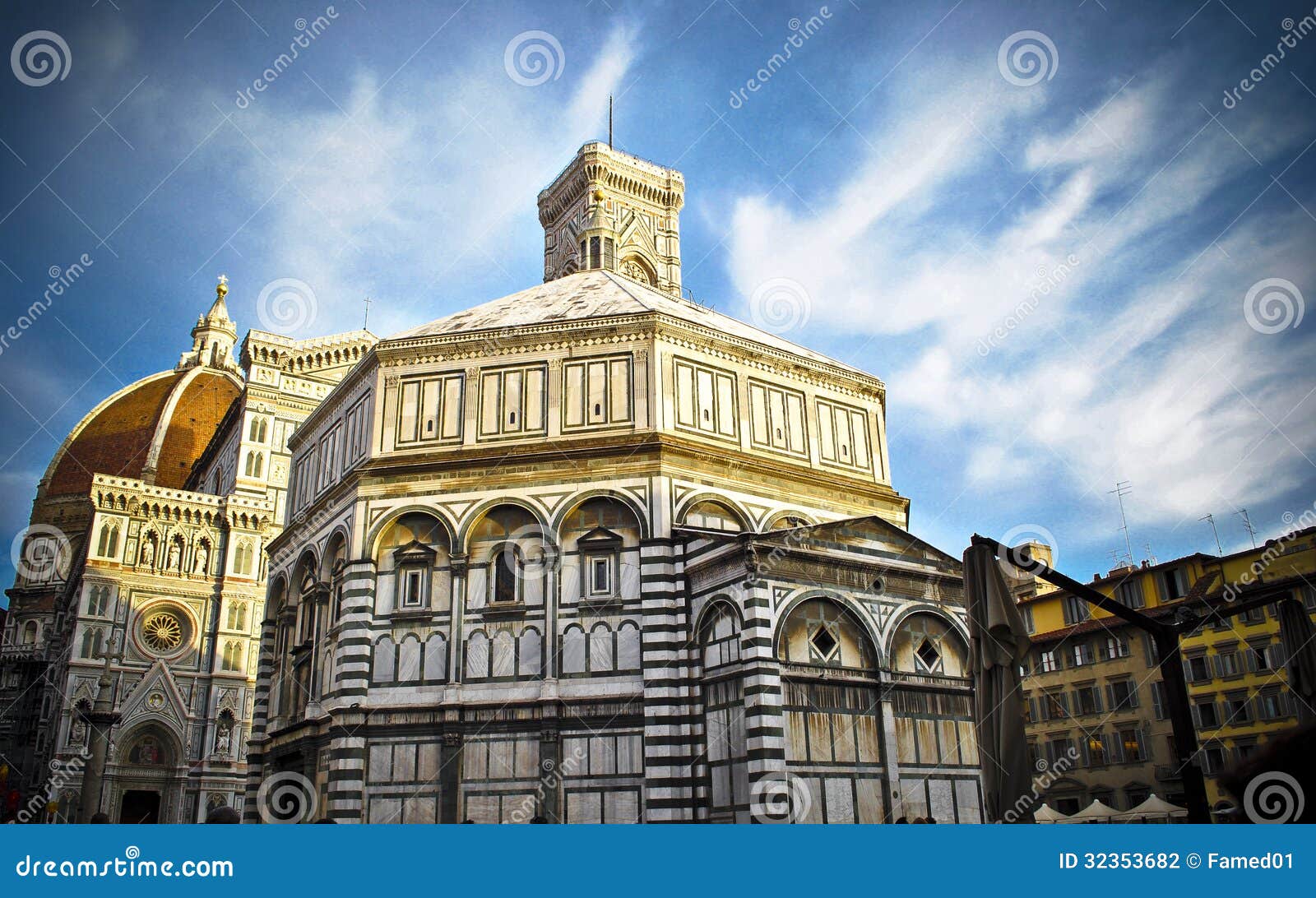 The Florence Baptistery stock photo. Image of cloud, classical - 32353682