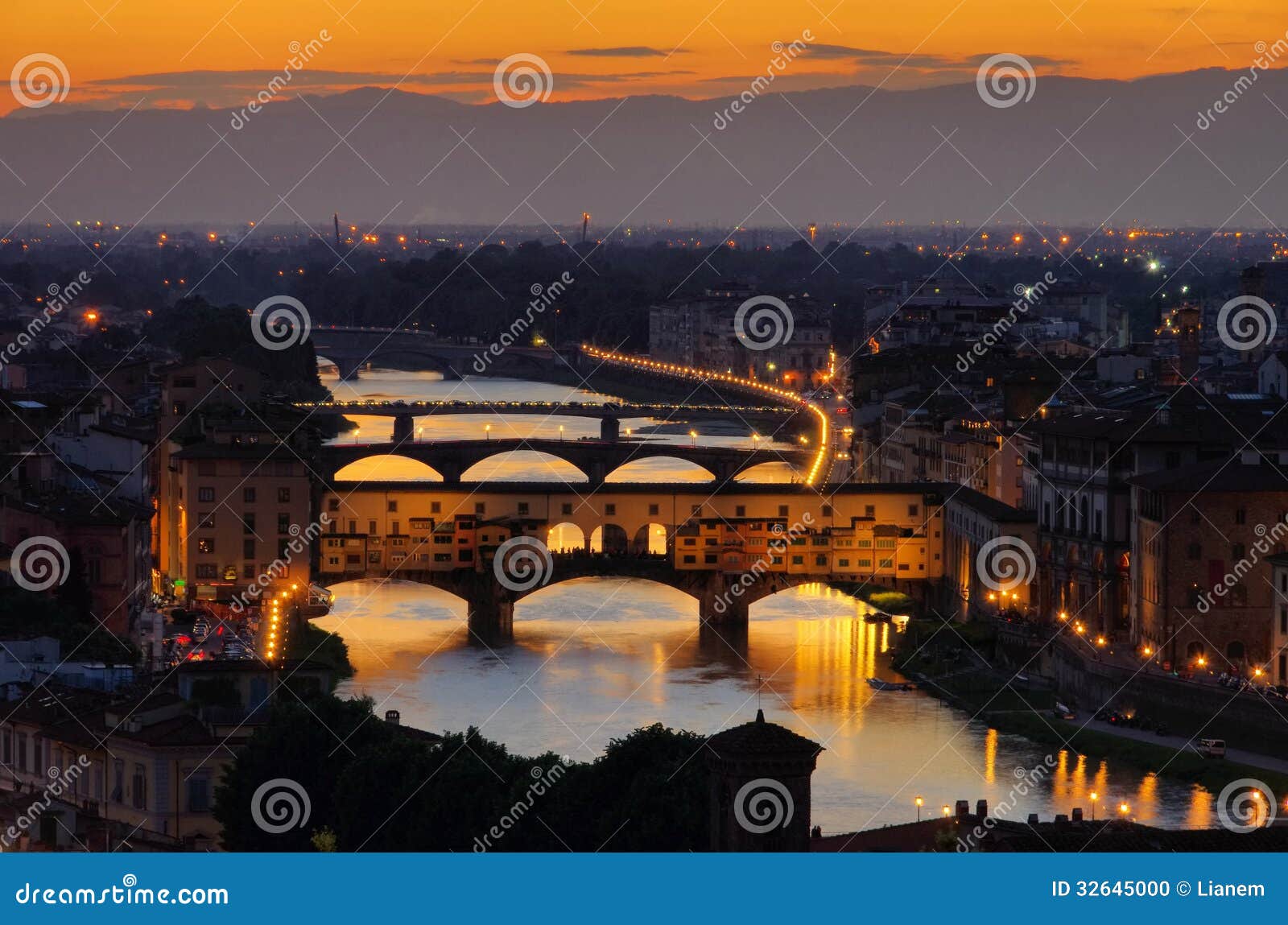 Florence bridge stock photo. Image of sunrise, city, architecture ...