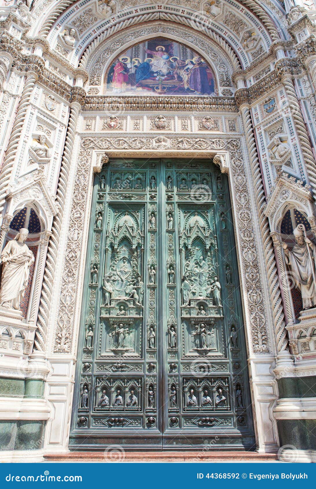 Florence cathedral gates editorial photography. Image of largest - 44368592