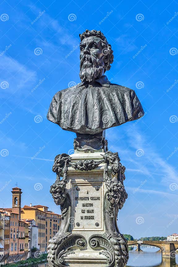 Florence Cellini bust stock photo. Image of city, bust - 26743050
