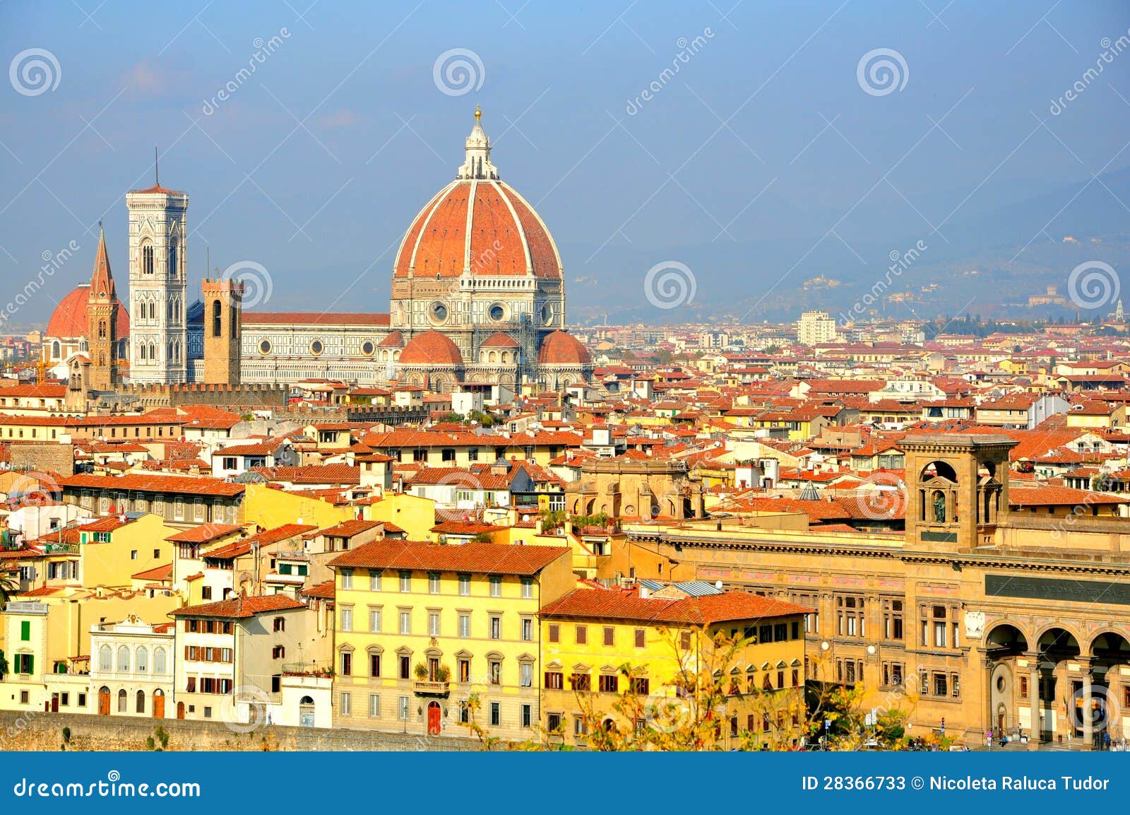 Florence City Panoramic View , Italy Stock Image - Image of historic ...