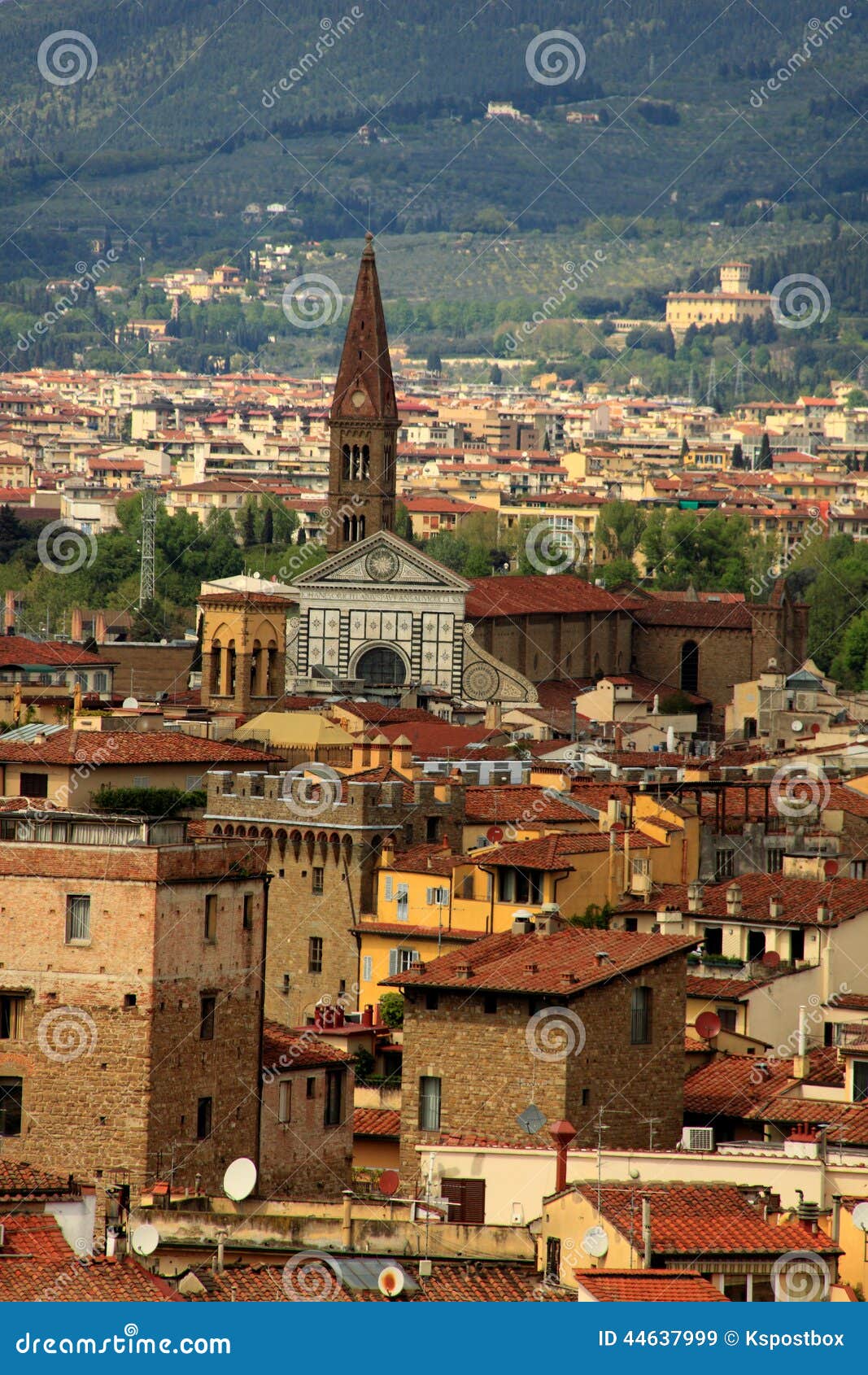 Florence city view stock image. Image of campanile, architecture - 44637999