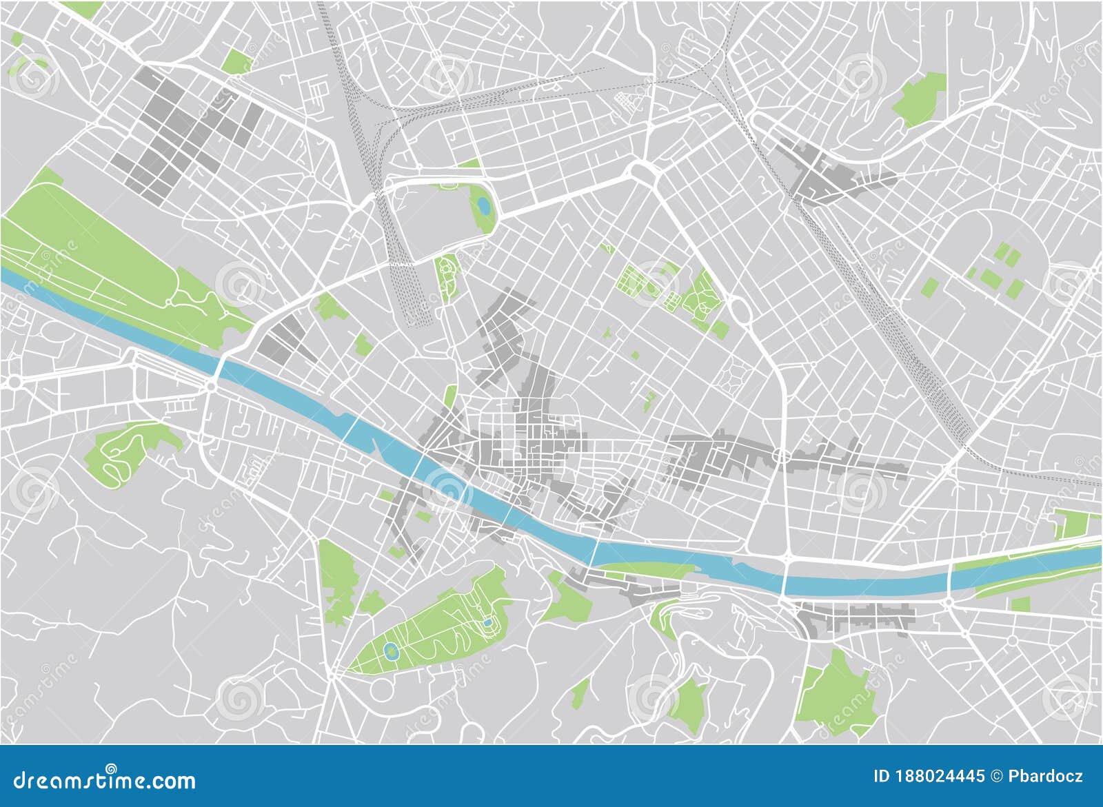 Vector City Map of Florence. Stock Vector - Illustration of famous ...