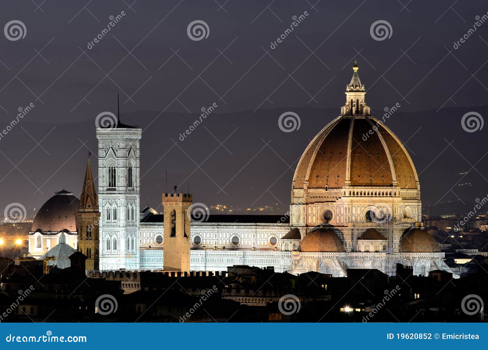 Florence Dome, Night View, Tuscany Stock Photo - Image of panoramic ...