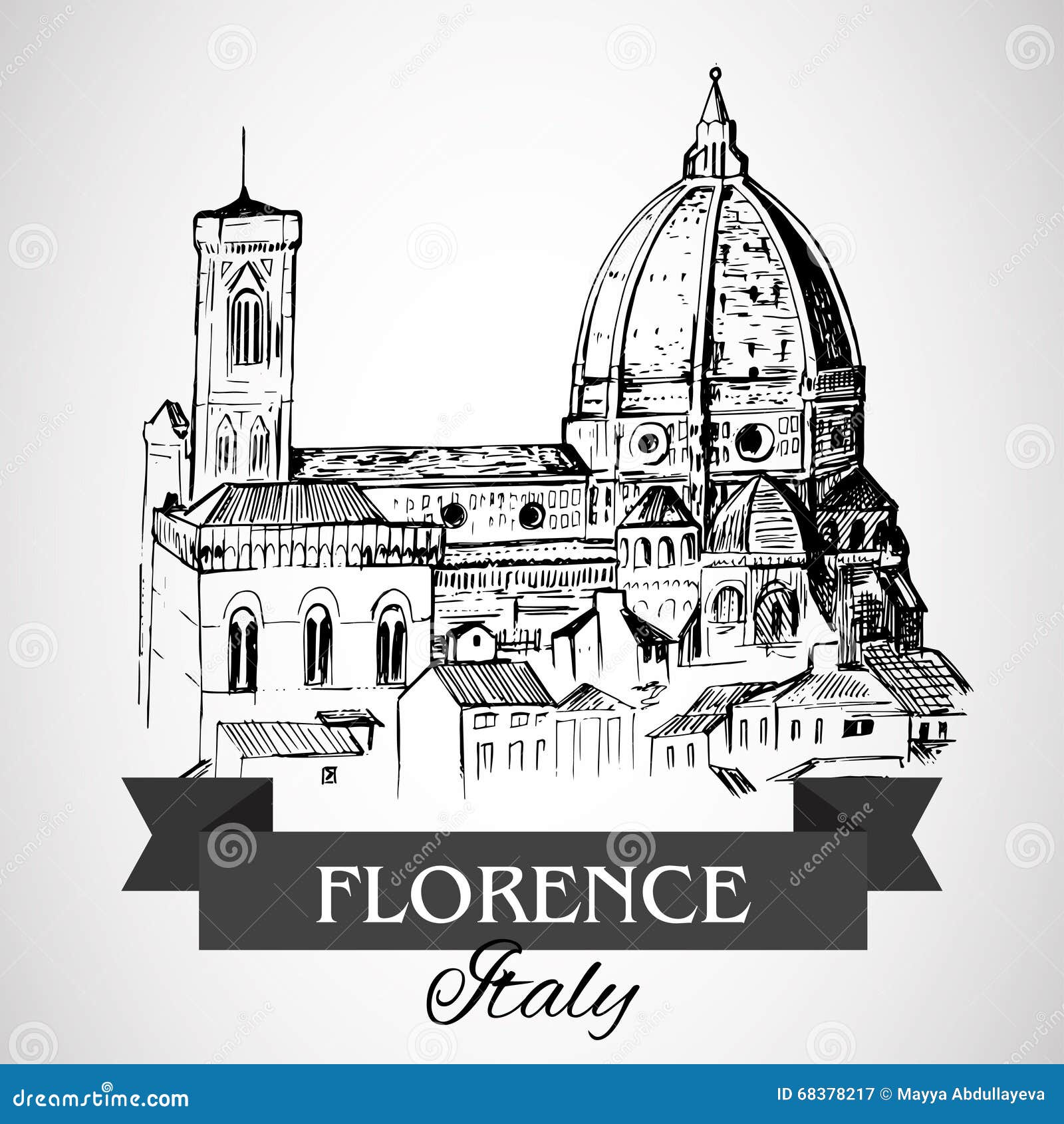 Florence Duomo - Florence Cathedral Stock Vector - Illustration of ...