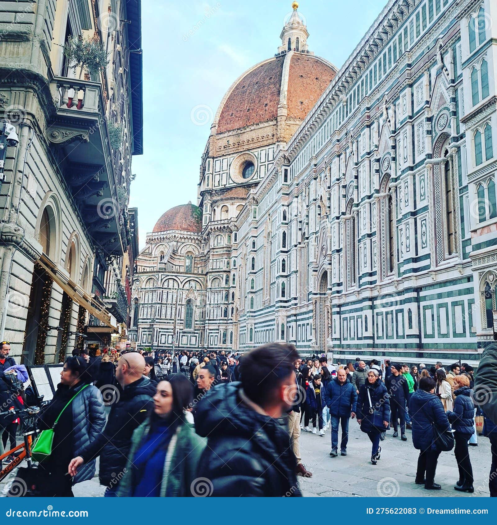 Florence duomo square editorial stock photo. Image of square - 275622083