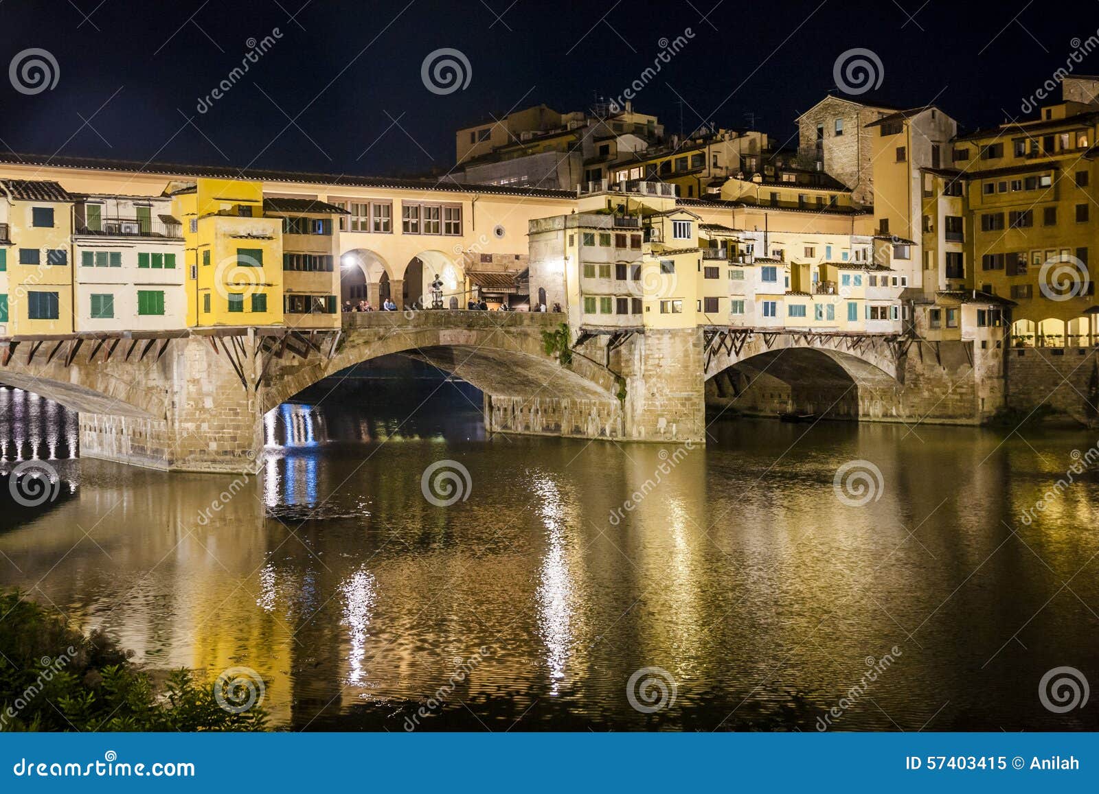 Florence, Italy stock image. Image of bridge, blue, ancient - 57403415