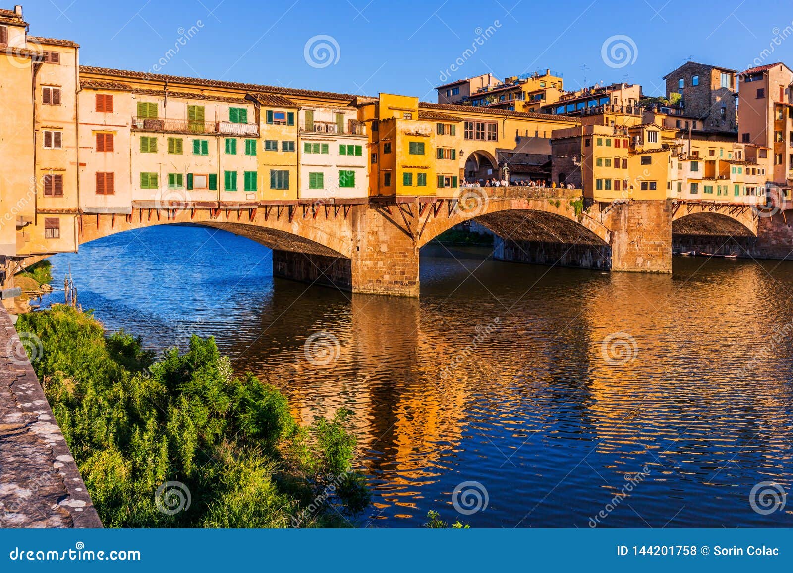 Florence, Italy stock photo. Image of river, famous - 144201758