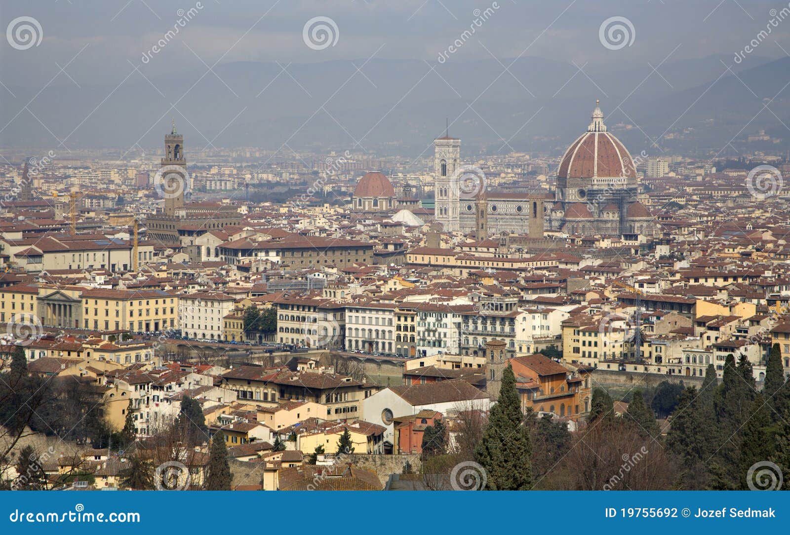 Florence from Michelangelo Square Stock Photo - Image of landscape ...