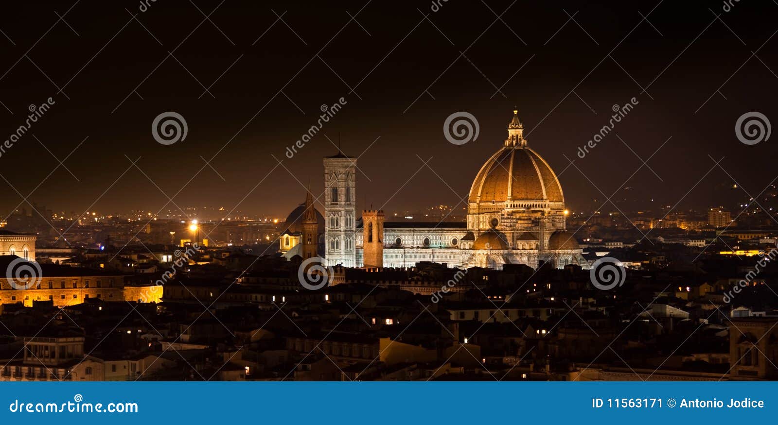 Florence at Night stock image. Image of italy, european - 11563171
