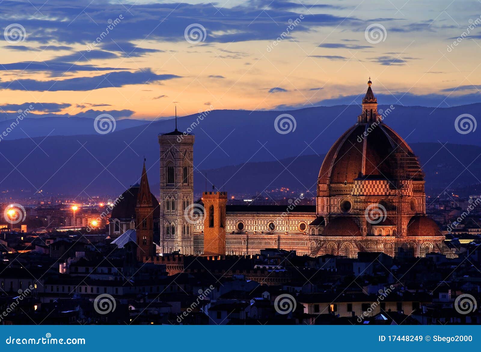 Florence by night stock image. Image of cultural, landscape - 17448249