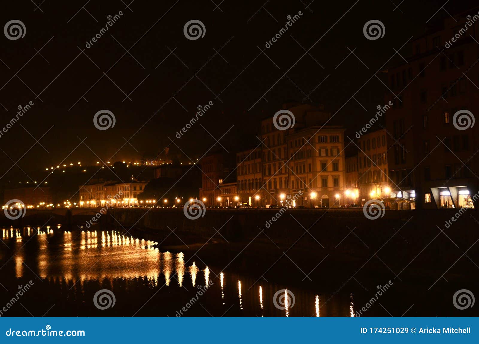 Florence at night stock image. Image of city, nightscape - 174251029