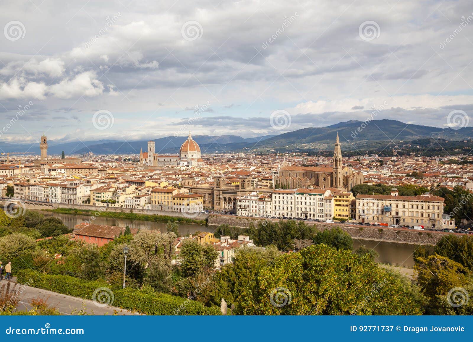 Florence panorama Italy editorial photography. Image of panoramic ...