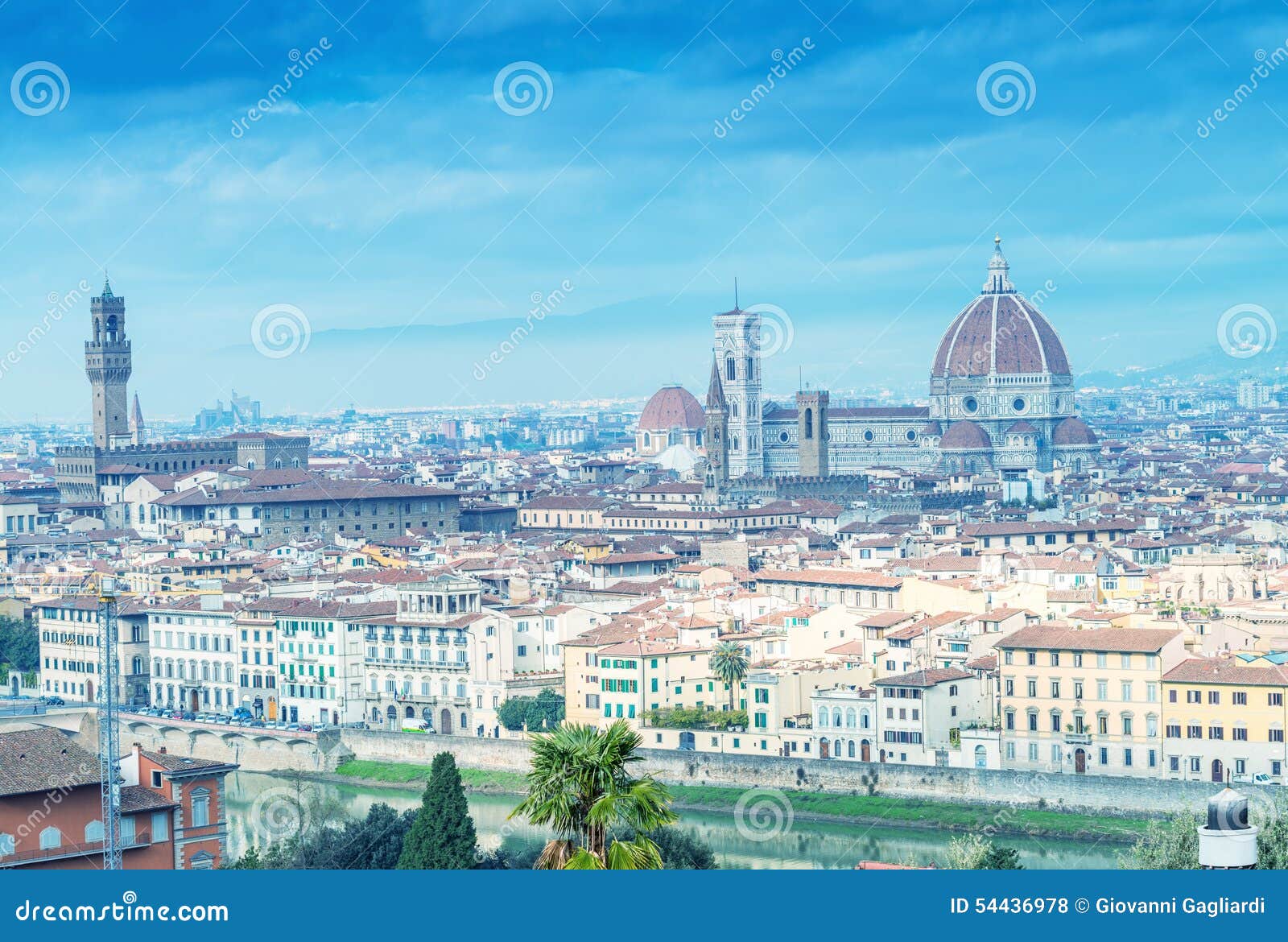 Florence - Panoramic City View Stock Photo - Image of arno, dome: 54436978