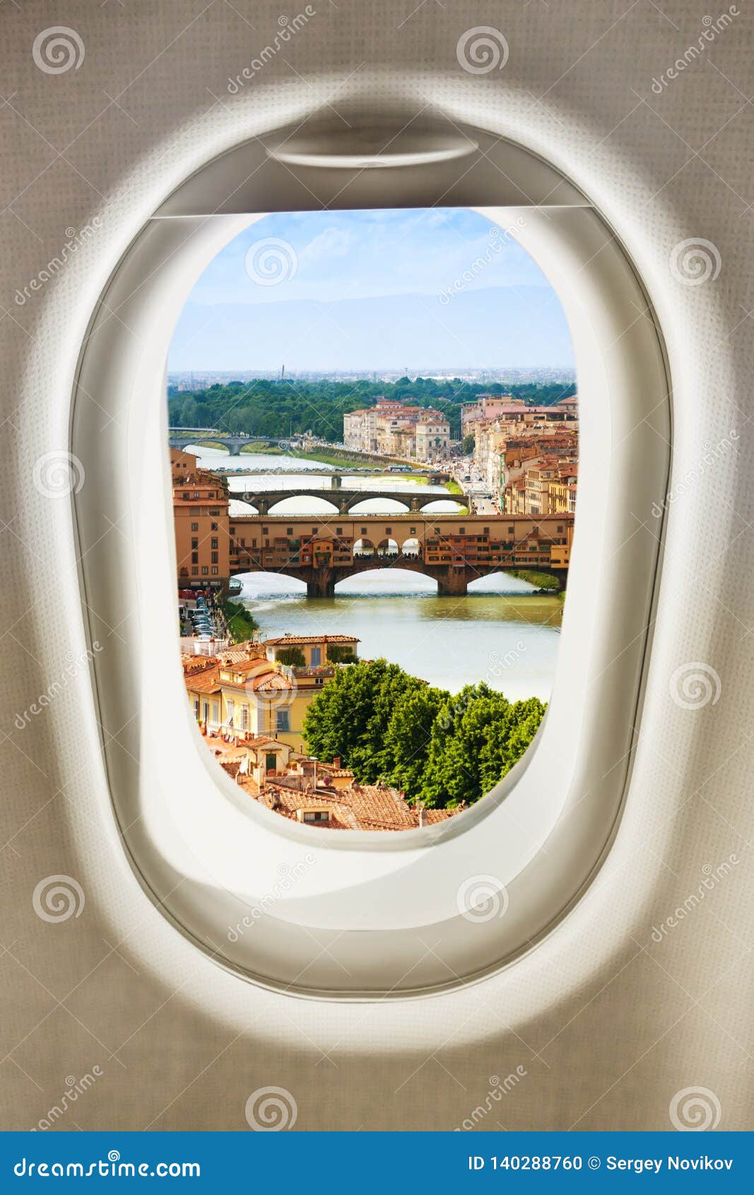 Florence Town of Italy View from Plane Window Stock Photo - Image of ...