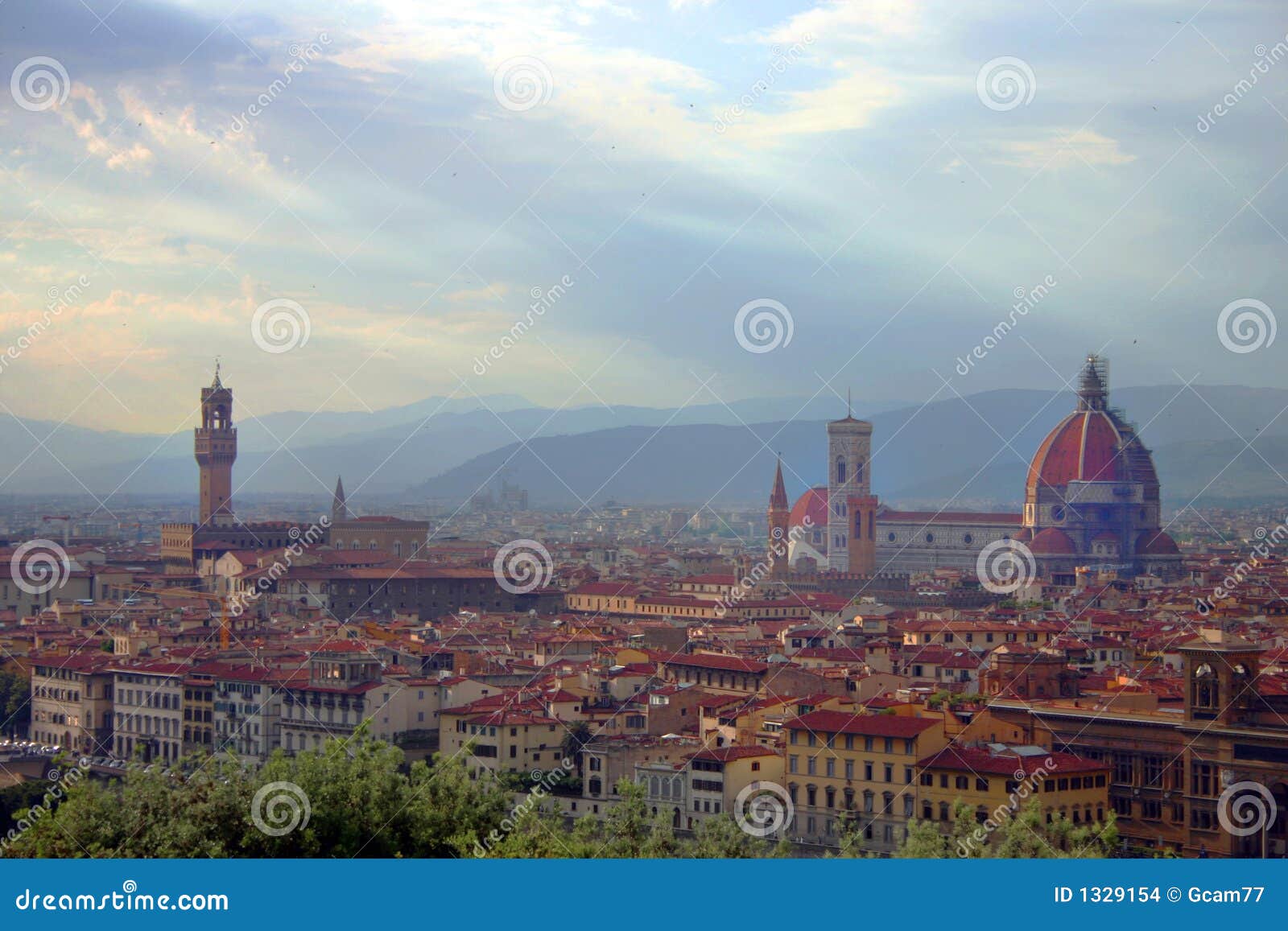 Florence view stock photo. Image of travel, light, sunlight - 1329154