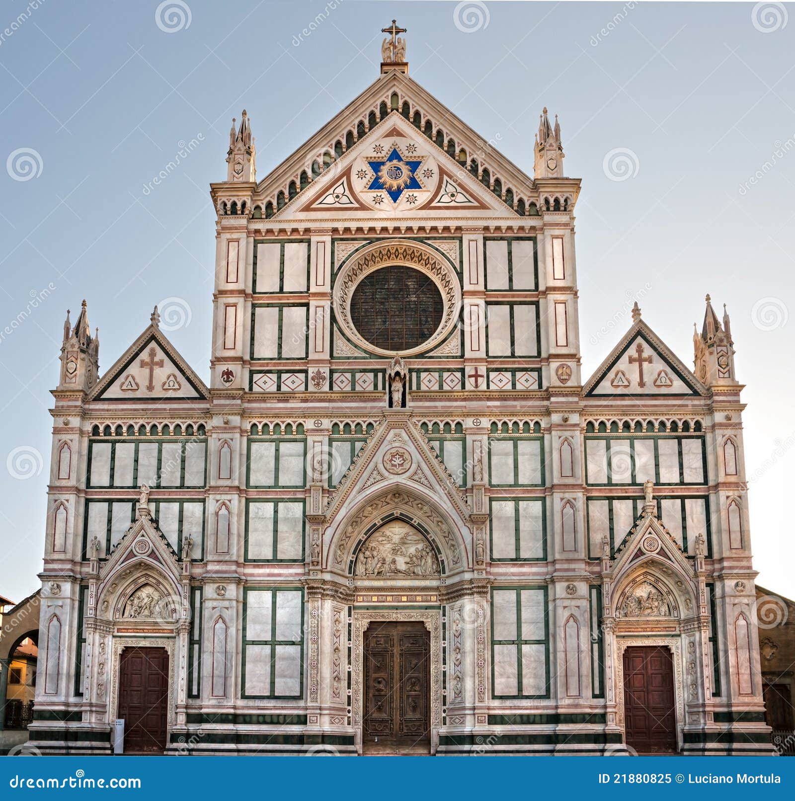 Florence, View of Santa Croce Church. Stock Image - Image of italian ...