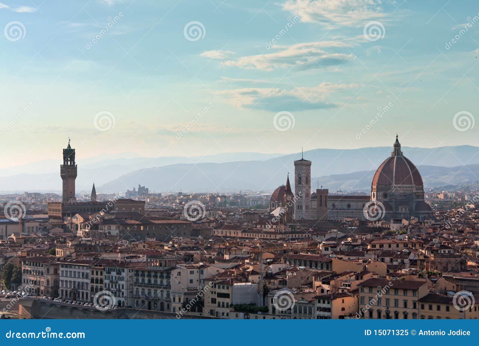 Florence View in Summer stock image. Image of maria, dome - 15071325