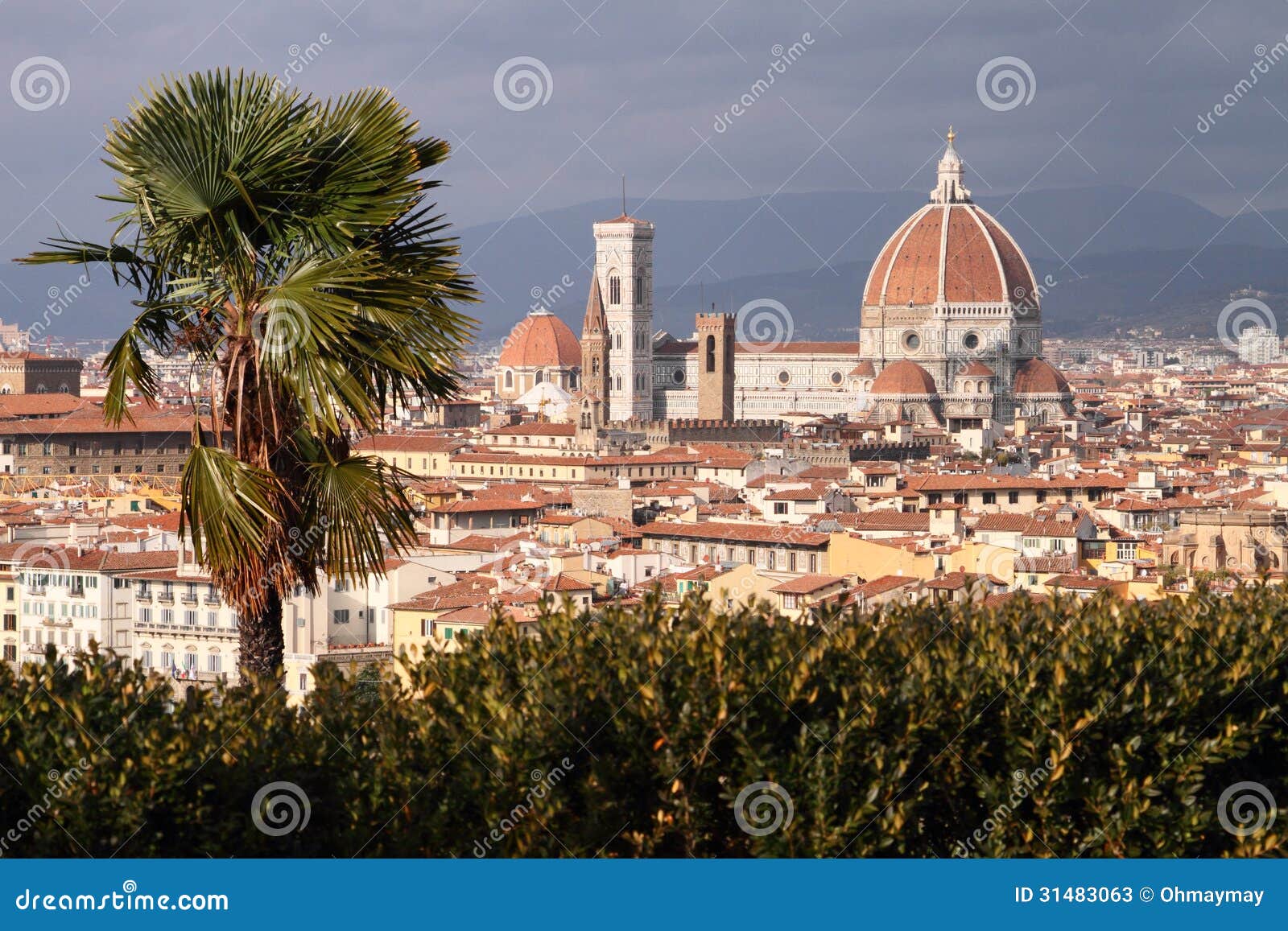 Florence on a windy day stock image. Image of historic - 31483063