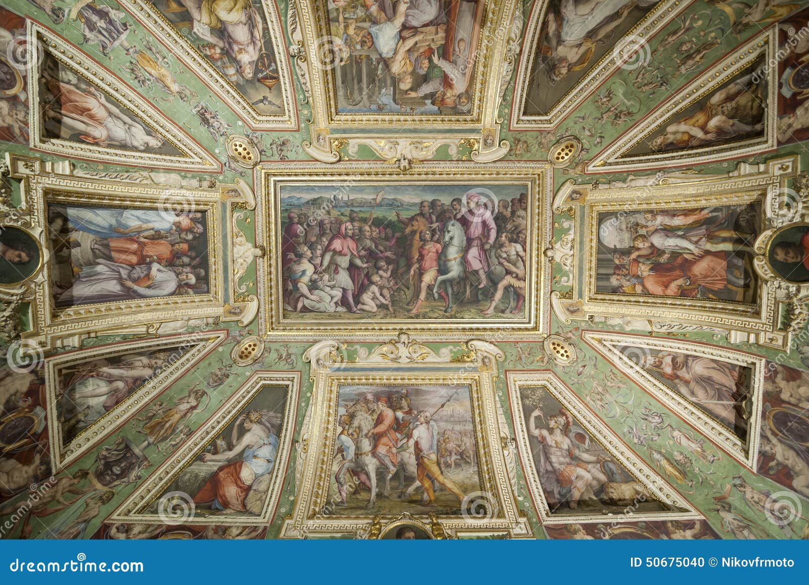 FlorencePalazzo Vecchio Ceiling Editorial Image - Image of ceiling ...